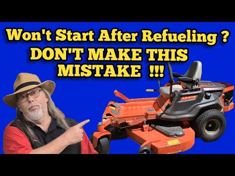 Don't Replace Parts Yet! Zero Turn Mower Won't Start After Refueling
