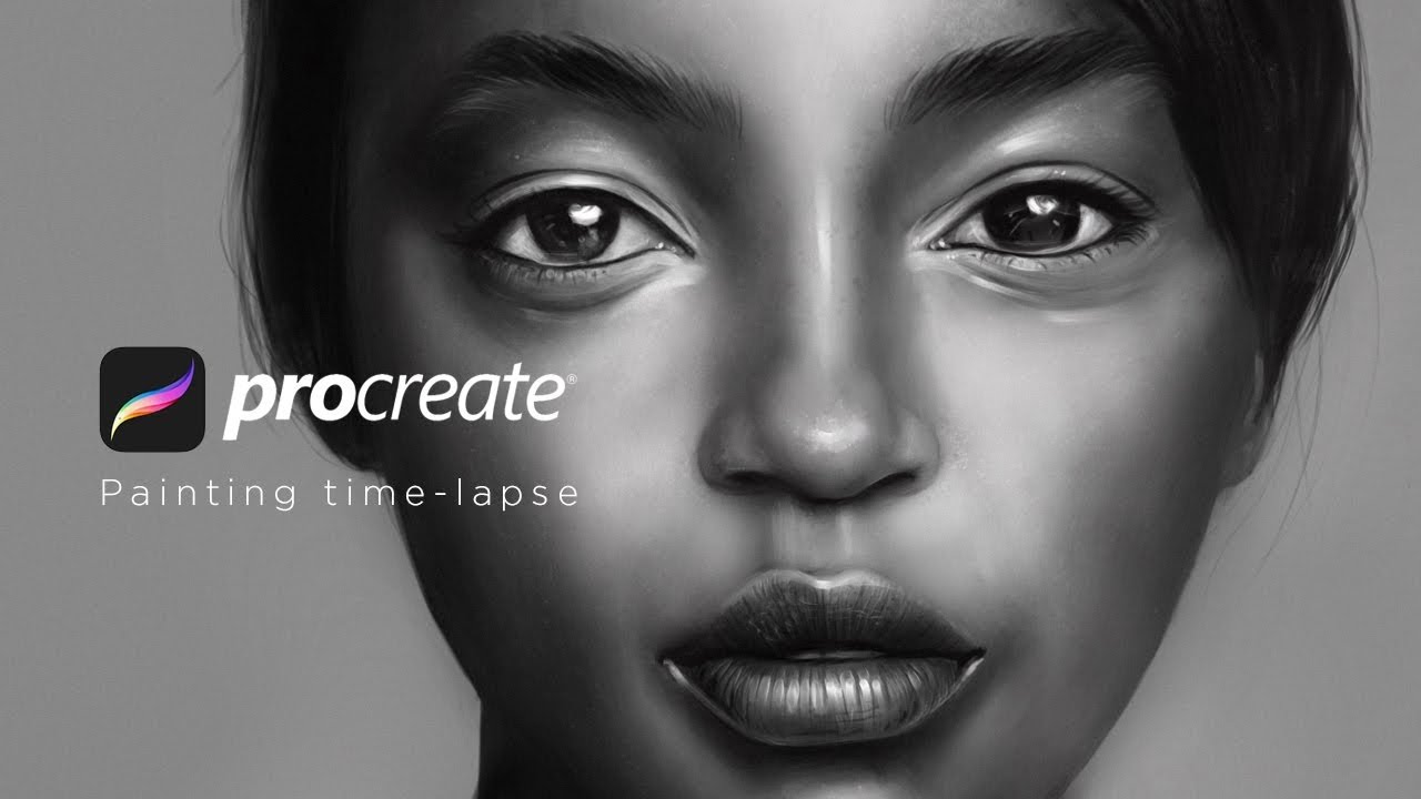 DRAWING on IPAD Pro | PROCREATE Portrait Time Lapse