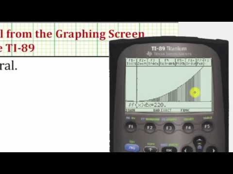 Graph and Evaluate a Definite Integral on the TI-89 | Math Help from ...