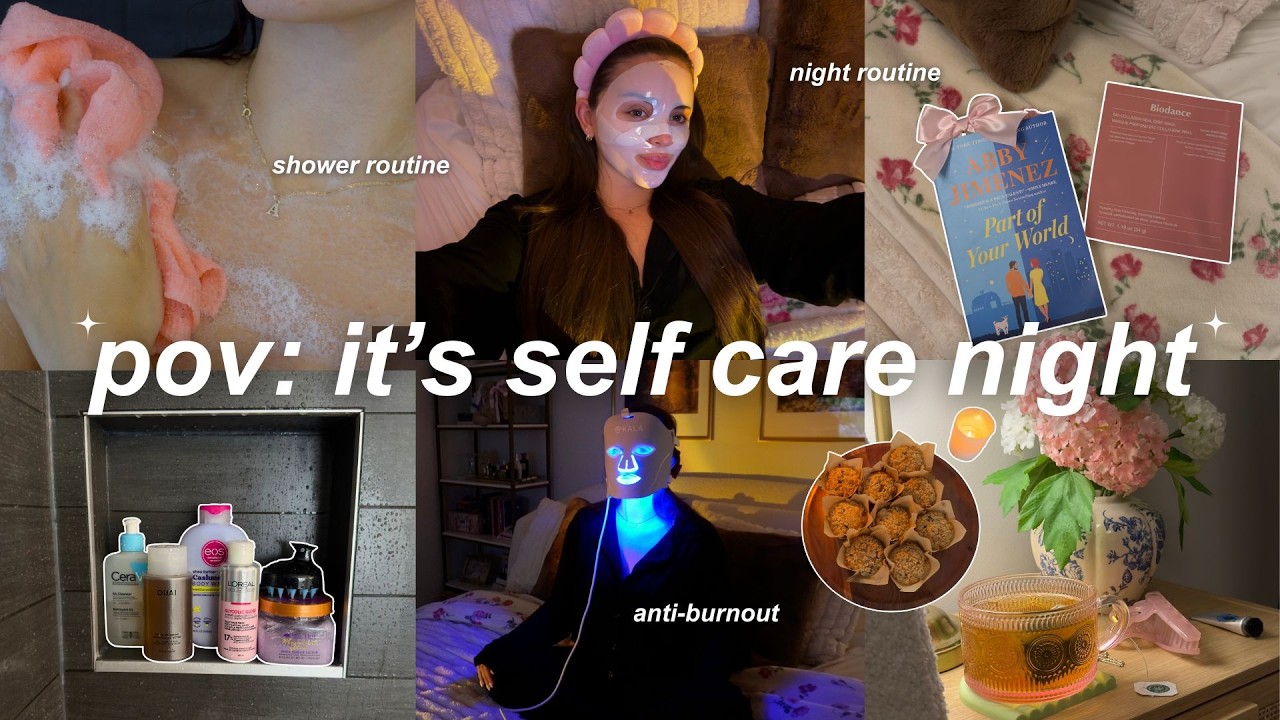 a cozy self care night routine: hygiene routine + anti-burnout reset 🌙