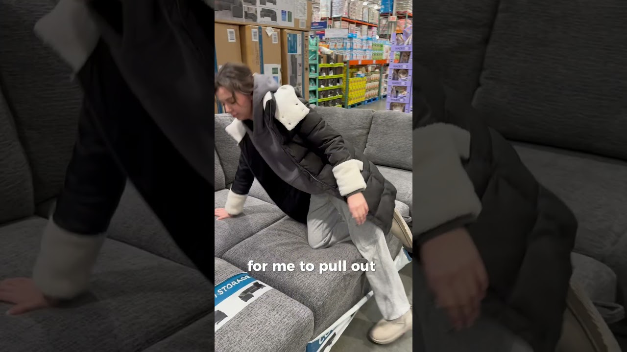 Comfiest sleeper sectional at Costco! #costco #costcodeals