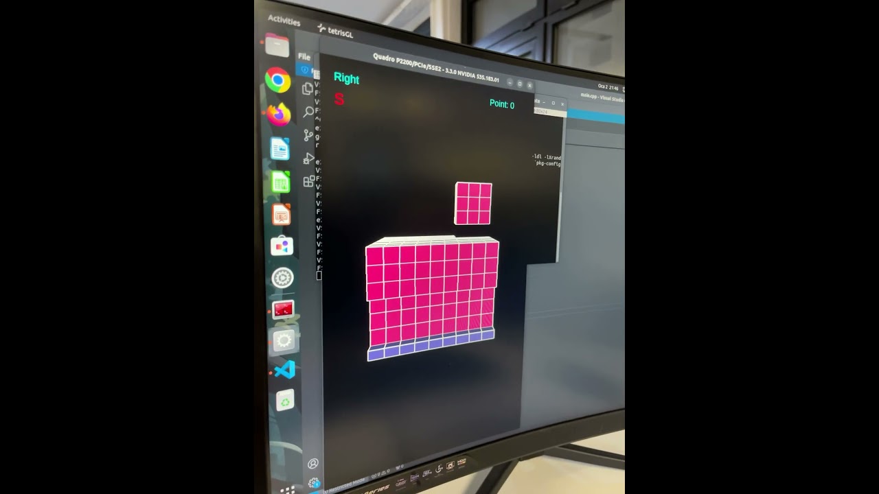 tetrisGL | 3D Tetris Game Using OpenGL