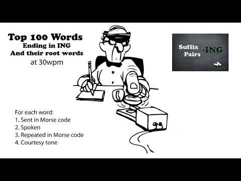Top 100 Words Ending in ING and their Root Words 30wpm