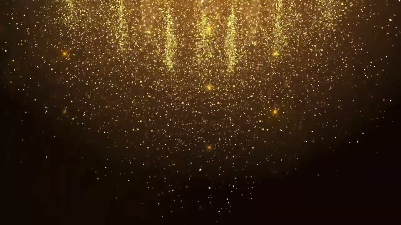 Showering Gold Glitter | Background | Screensaver