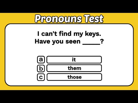 Pronouns | English Grammar Test | Can you get all 20 correct?