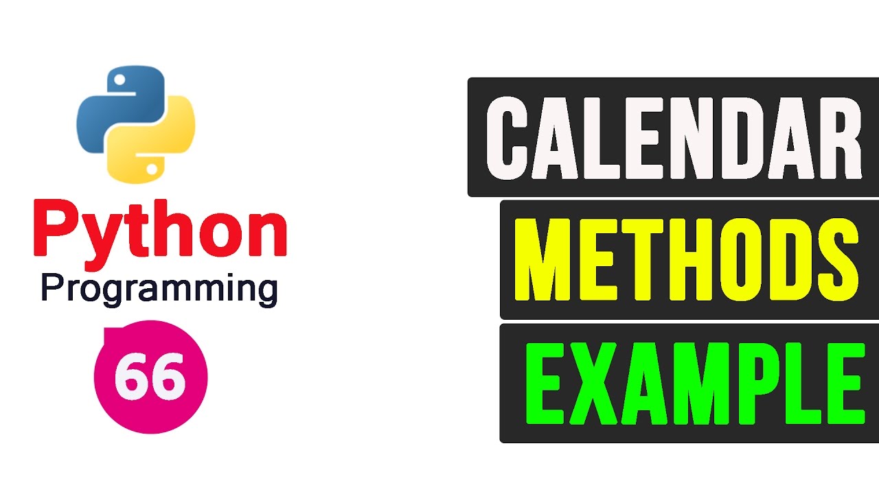 Python Programming Tutorial - Calendar Module