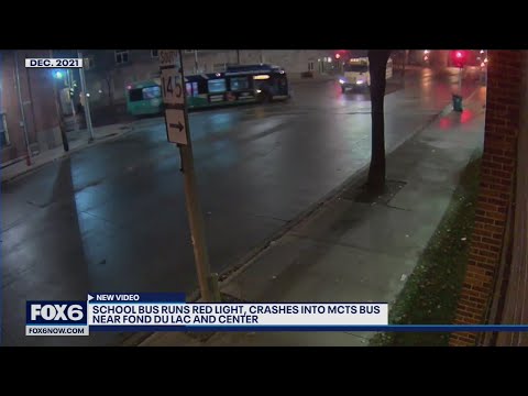 School bus runs red light, crashes into MCTS bus | FOX6 News Milwaukee