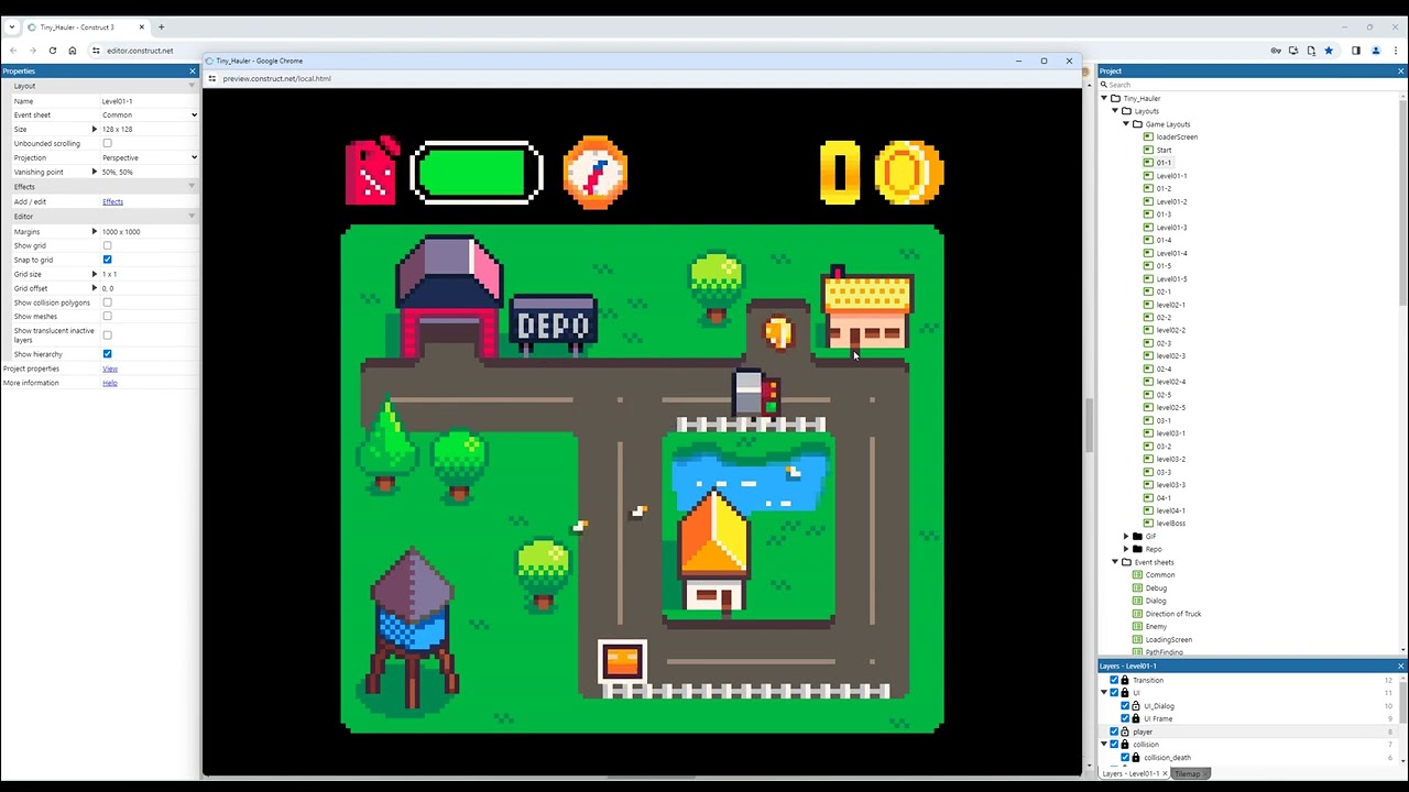 Construct 3 Gamedev - Dialog System Test