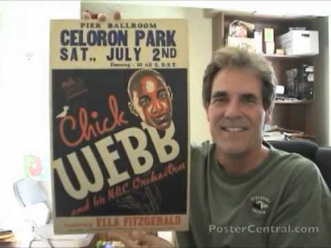 Ella Fitzgerald Chick Webb Concert Poster 1930s Big Band Jazz ...