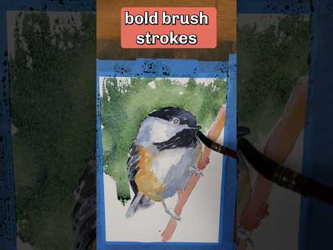 An Easy Watercolor Background for Beginners #watercolor #backgrounds #chickadee