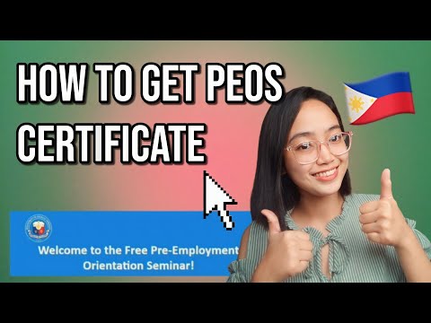 How To Get PEOS Certificate 2024 | PEOS E-Registration | Pre-employment Orientation Seminar (2024)
