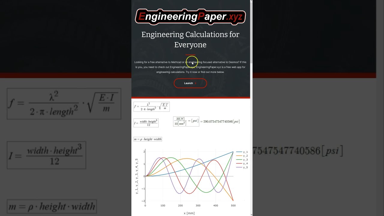 Best free app for engineering calculations: EngineeringPaper.xyz #shorts