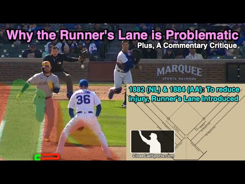Why Baseball's Runner's Lane Makes No Sense - Review of Chicago/DC RLI Plays & History Lesson at 1B