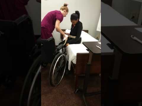 Student Demonstration: Transfer from Bed to Wheelchair