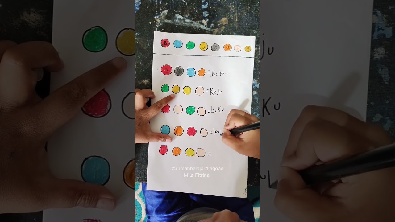 Coding warna membentuk kata #idebermain #idebermainanak #coding #anakusiadini #paud
