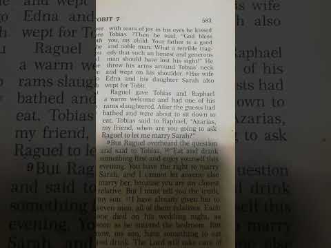 THE BOOK OF TOBIT: AT RAGUEL'S HOUSE; WHEN TOBIAS AND ANGEL RAPHAEL HAD ENTERED THE CITY ECBATANA.