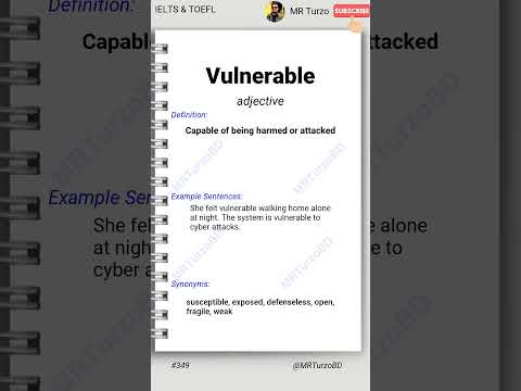 Vulnerable IELTS & TOEFL Vocabulary Daily