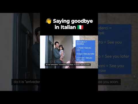 Saying goodbye in Italian #italiantutor #italianlanguage #learnitalian