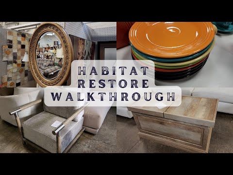 Habitat ReStore Walkthrough ~BEFORE HOURS~ Fiesta Ware, Designer Furniture & MORE! #shopping