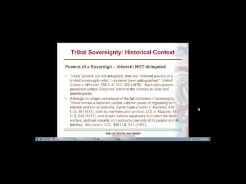 Tribal Sovereignty and Tribal Courts