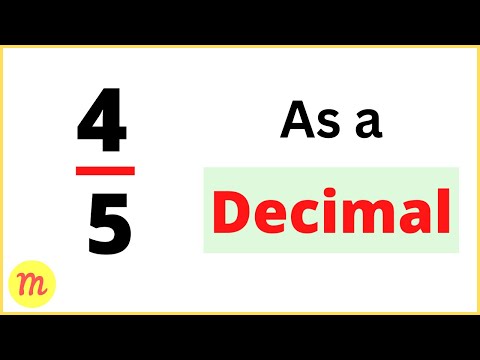 4/5 as a Decimal | How to Convert 4/5 in Decimal Form