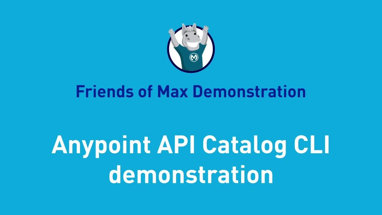 Anypoint API Catalog CLI Demonstration