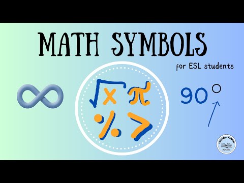 Math Symbols - Math Vocabulary Video for Newcomers and ESL students| Math Video for English Learners