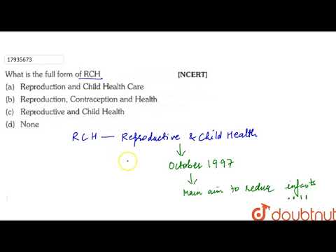 What is the full form of RCH