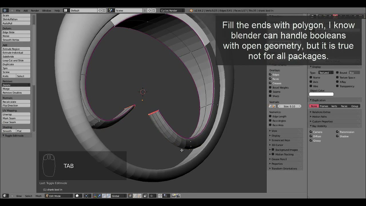 Jewelry Design Tutorial: Creating a model for 3D printer with Blender and netfabb