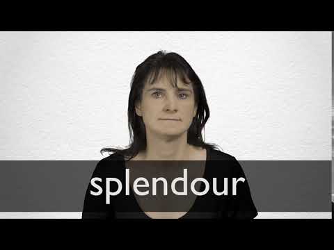 How to pronounce SPLENDOUR in British English