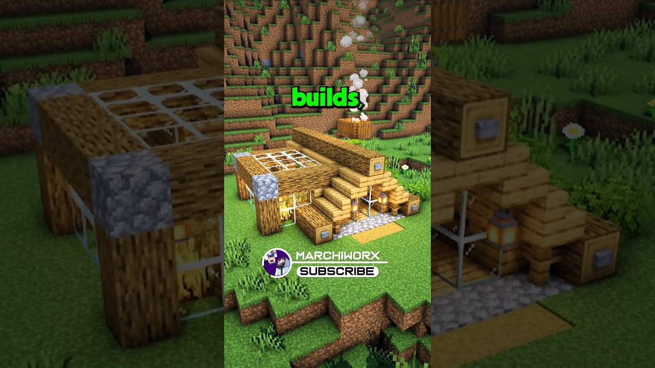 Minecraft Small Starter House Tutorial 🏡 #minecraft