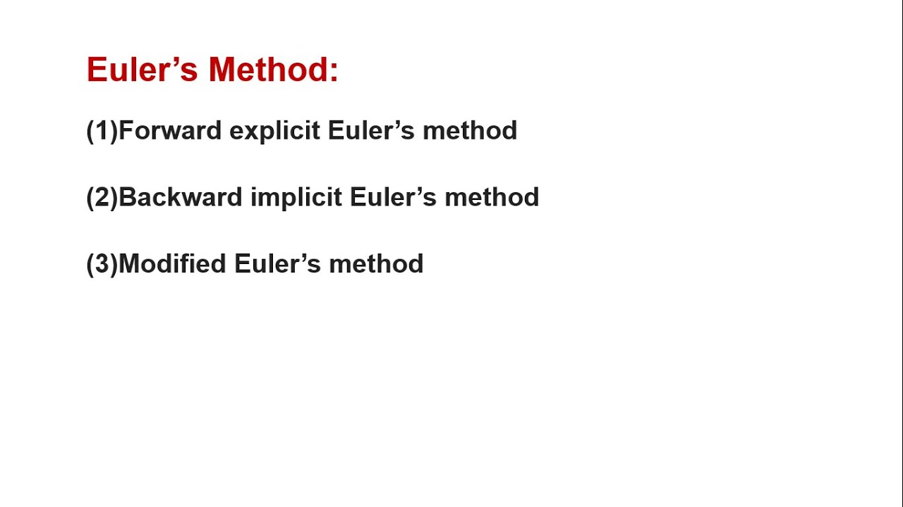 Lecture 26 Implicit Euler's Method