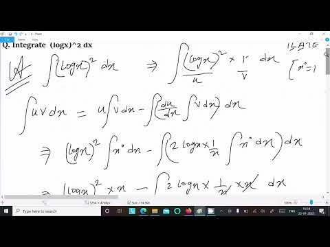 Integrate : (logx)² dx