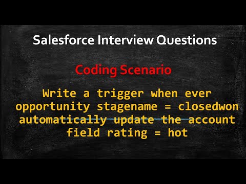 Salesforce interview questions || Coding scenario question || Apex Trigger & Test Class
