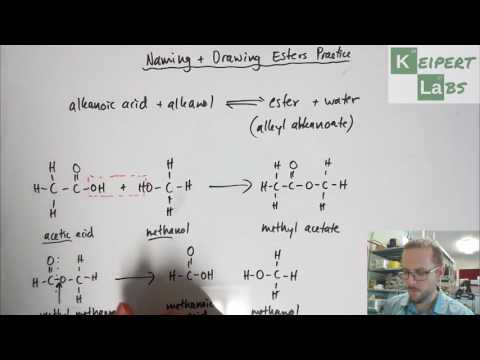 Esters - Drawing Structural Formulae and Naming Practice