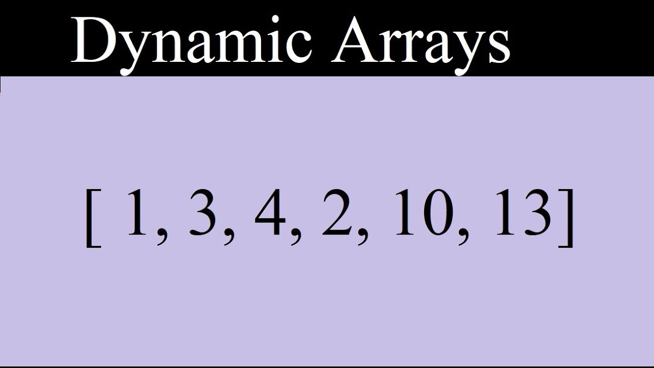 Dynamic Arrays Theory | Data structures and Algorithms