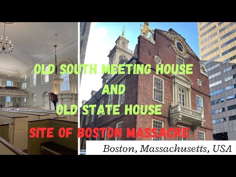 Old South Meeting House and Old State House Site of Boston Massacre #bostonmassachusetts USA