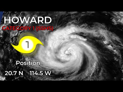 Hurricane Howard off the Baja California peninsula - August 8, 2022