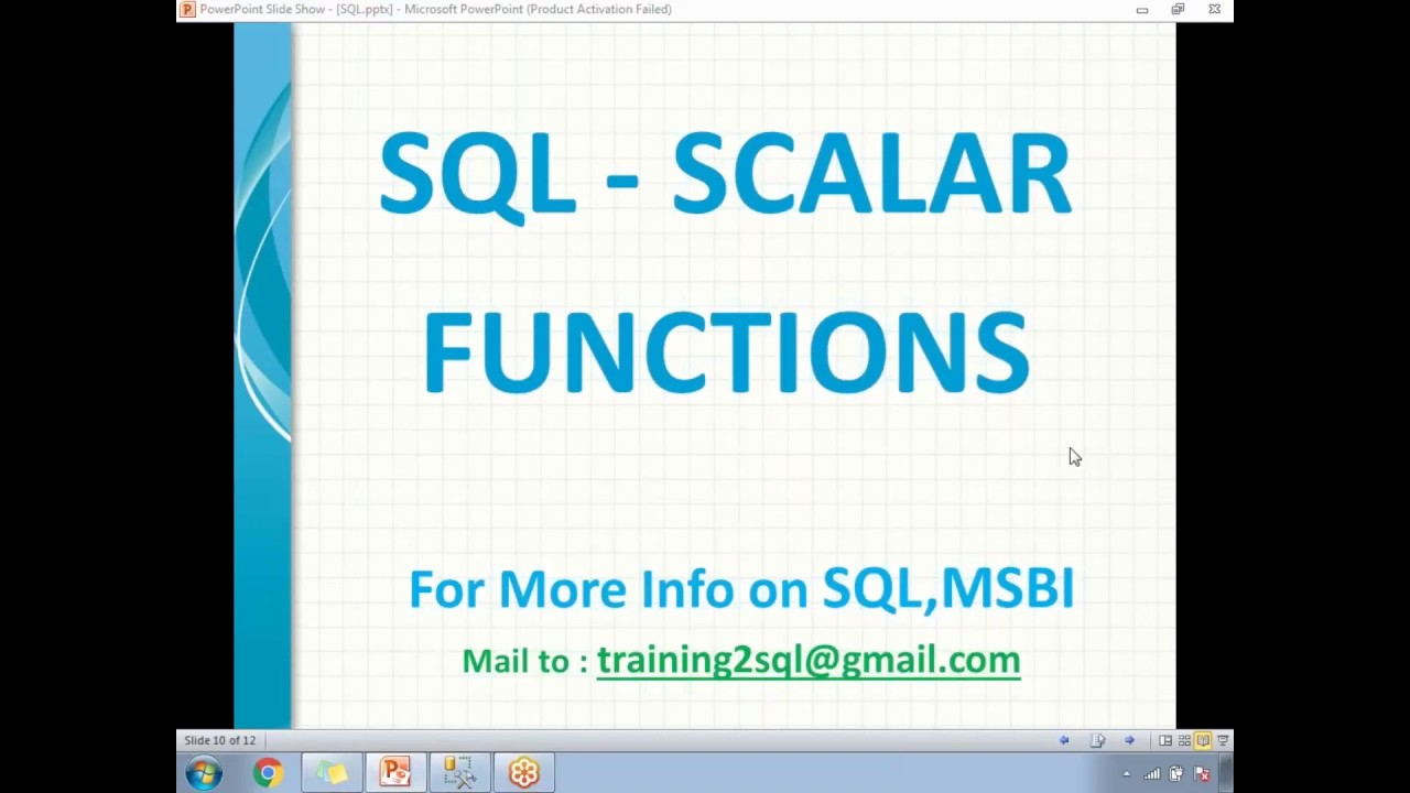 SQL Tutorials | SQL Scalar Functions