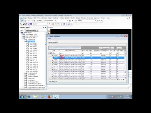 PDMS Macro Piping Bolts Report