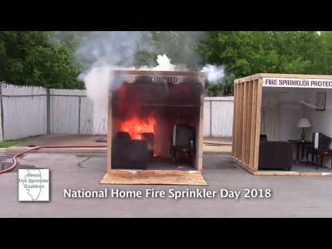 2018 Home Fire Sprinkler Day - Flashover Demonstration No Sprinklers -Barrington Illinois