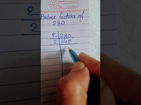 Prime factors of 280