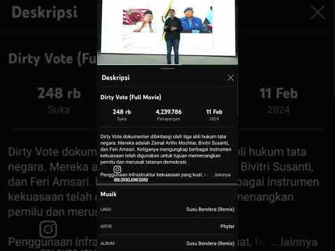 viral sehari film Dirty vote ditonton 10 juta orang