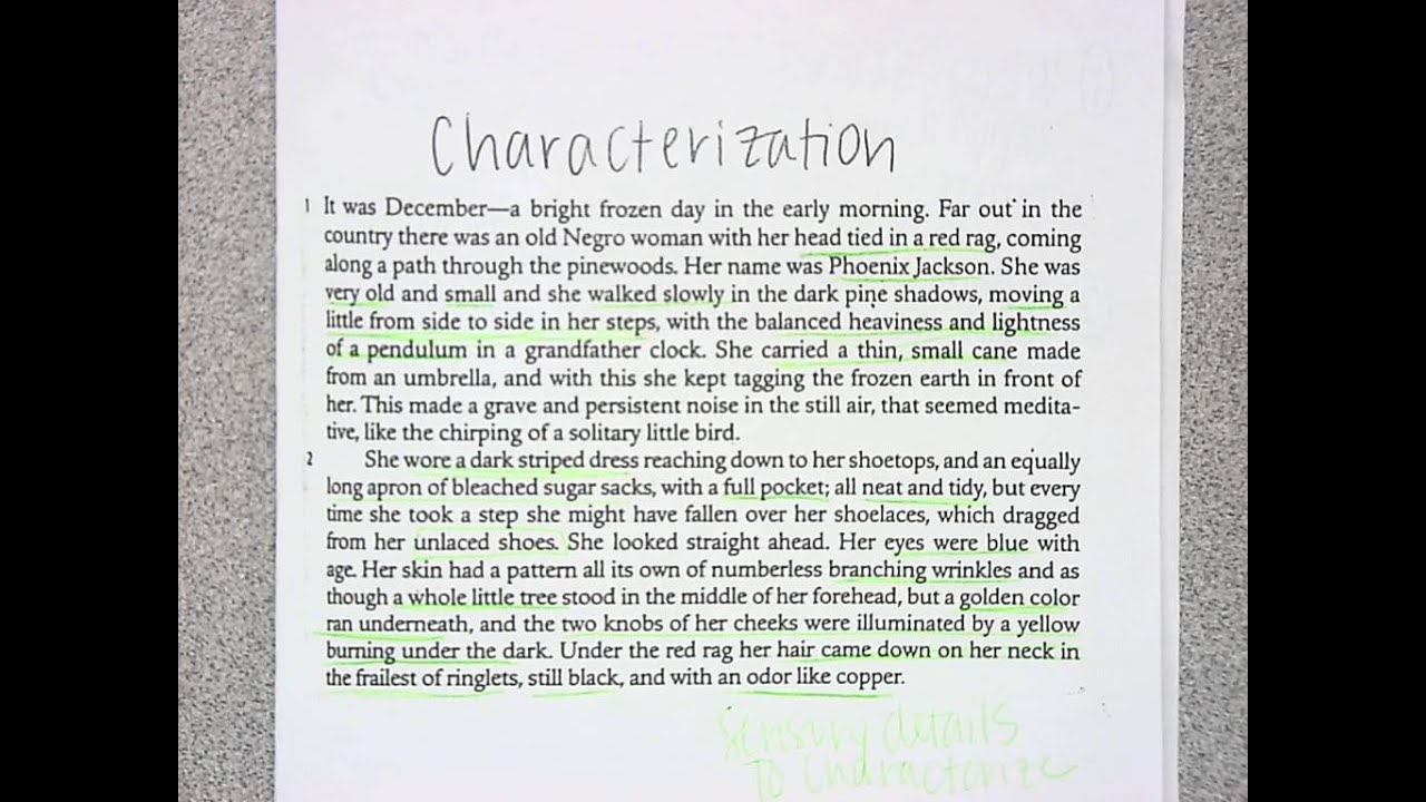 Characterization Mini Lesson