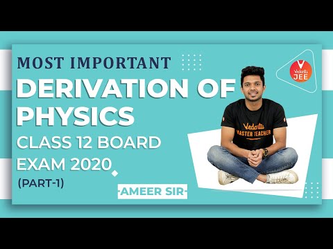 Important Derivation of Physics Class 12 Video Lecture