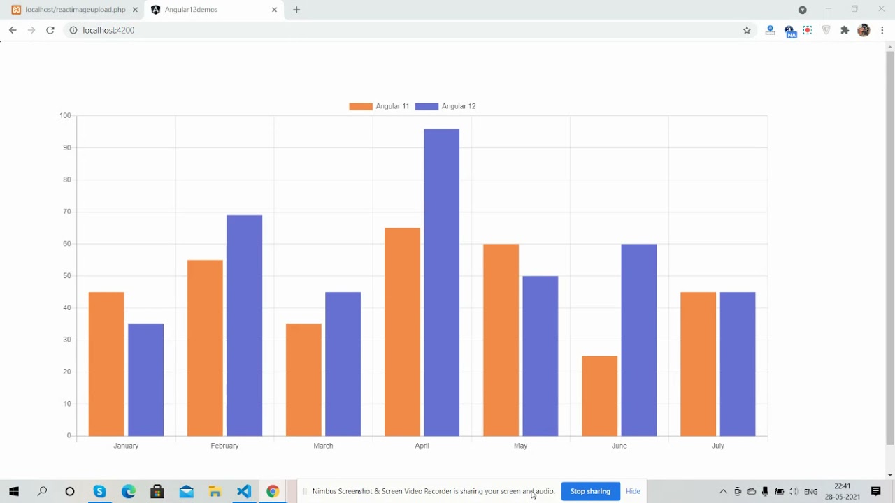 Angular 12 Chartjs Bar Chart with Dynamic Data