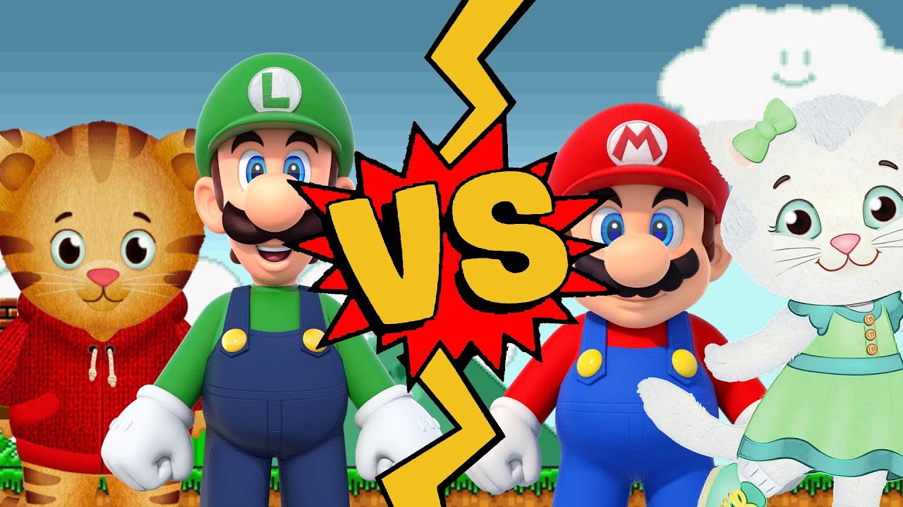 M.U.G.E.N. Battles | Daniel Tiger/Luigi vs Mario/Katerina Kittycat