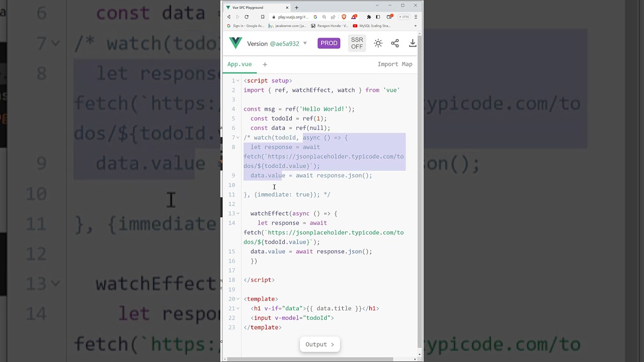 watchEffect in vue 3 composition api