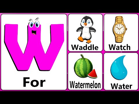 10 Words From W | W Words Vocabulary | Words That Start With Letter W | Kids Learning Video