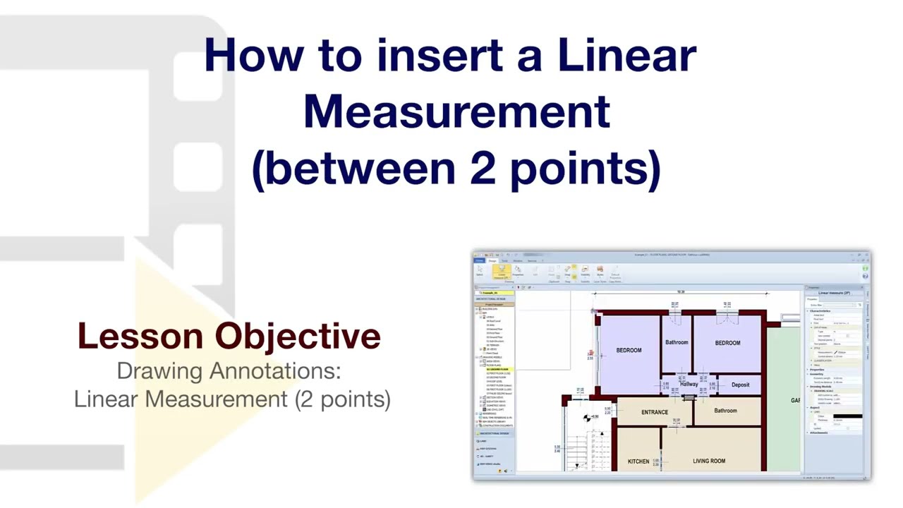 Edificius Tutorial - How to insert a Linear Measurement (between 2 points) - ACCA software